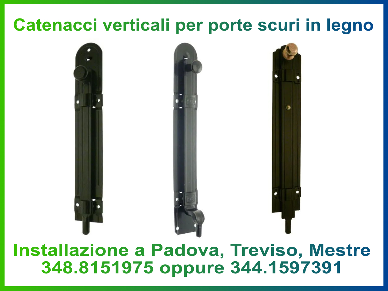 Catenacci per Porte in Legno | Blindax Serrature Veneto
